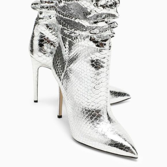 Paris Texas | Shoes | Paris Texas Px54 Silver Leather Boot | Poshmark